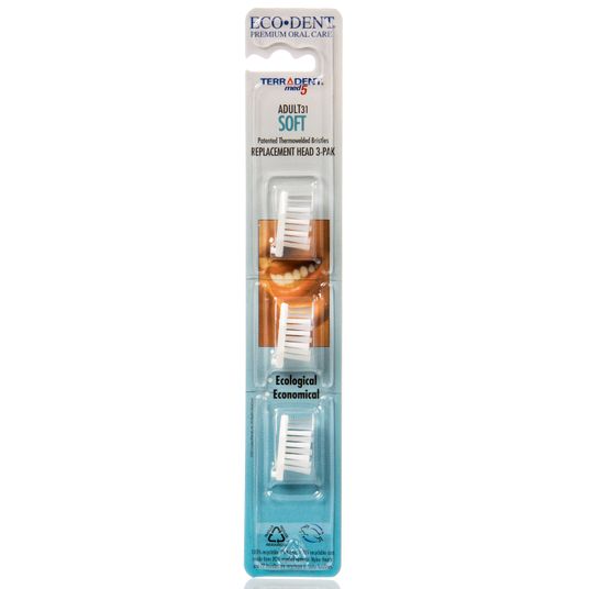 Eco-Dent Brushhead REFILL (pk of 3) SOFT - Azure Standard