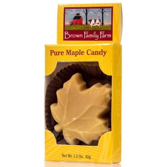 @@Brown Family Farm Pure Maple Candy Maple Leaf - Azure Standard