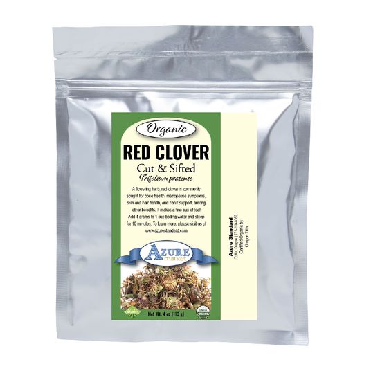 Azure Market Organics Red Clover, Cut & Sifted, Organic - Azure Standard