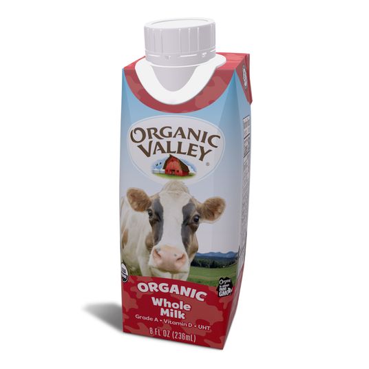 Organic Valley Whole Milk Single Serve, Shelf Stable, Organic - Azure ...