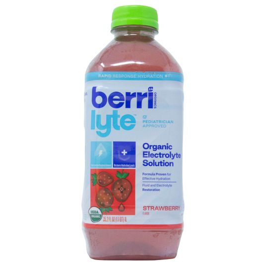 Berri Lyte Electrolyte Solution, Rehydration Drink, Strawberry, Organic ...
