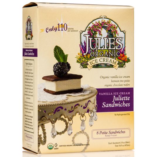 @@Julie's Ice Cream Vanilla Ice Cream Sandwich Petite, Frozen, Organic ...
