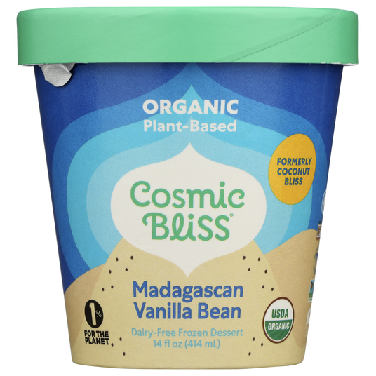 Cosmic Bliss Coconut Ice Cream, Madagascan Vanilla Bean, GF, Frozen ...