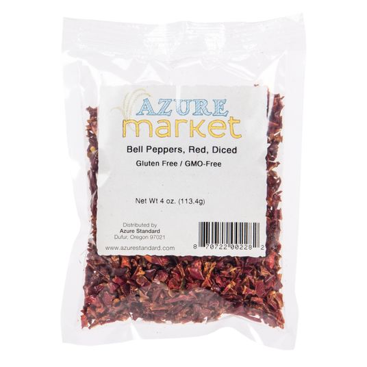 Azure Market Bell Peppers, Red, Diced, Dehydrated - Azure Standard