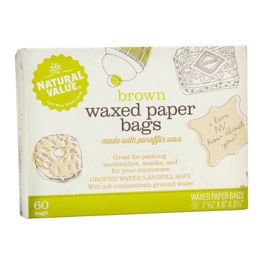 Natural Value Waxed Paper Bags, Unbleached - Azure Standard