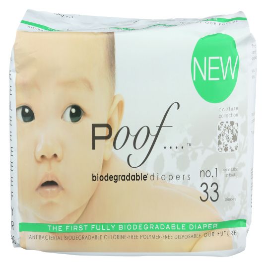 @@Poof Baby Diapers, Eco BIO Disposable, Size 1 - Azure Standard