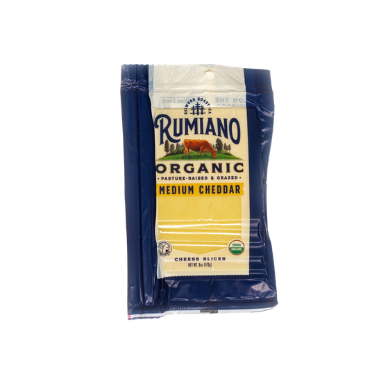 Rumiano Organic Medium Cheddar Slices, Organic - Azure Standard