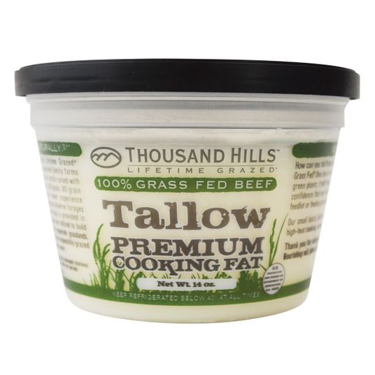 Thousand Hills Tallow Premium Cooking Fat, Grass-Fed, Frozen - Azure ...