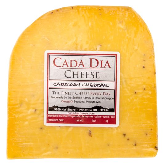 @@Cada Dia Cheese Caraway Cheddar Cheese, Raw, Random Weight, Non-GMO ...