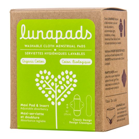 @@Lunapads Pad & Insert, Maxi, Undyed, Organic - Azure Standard