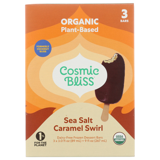 Cosmic Bliss Coconut Sea Salt Caramel Swirl Ice Cream in Chocolate Bars ...