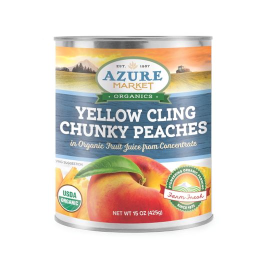 Azure Market Organics Chunky Peaches in Peach and Pear Juice, Organic ...