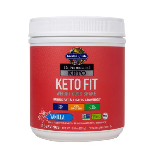 Garden of Life Dr. Formulated Keto Fit, Vanilla, Powder, Weight Loss ...
