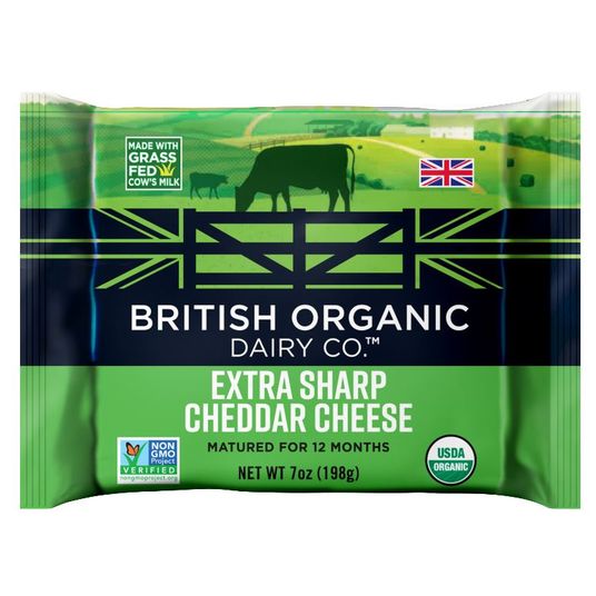 British Organic Cheddar Cheese, Extra Sharp, Organic - Azure Standard