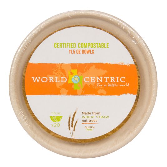 World Centric Bowl, Compostable, 11.5 oz - Azure Standard